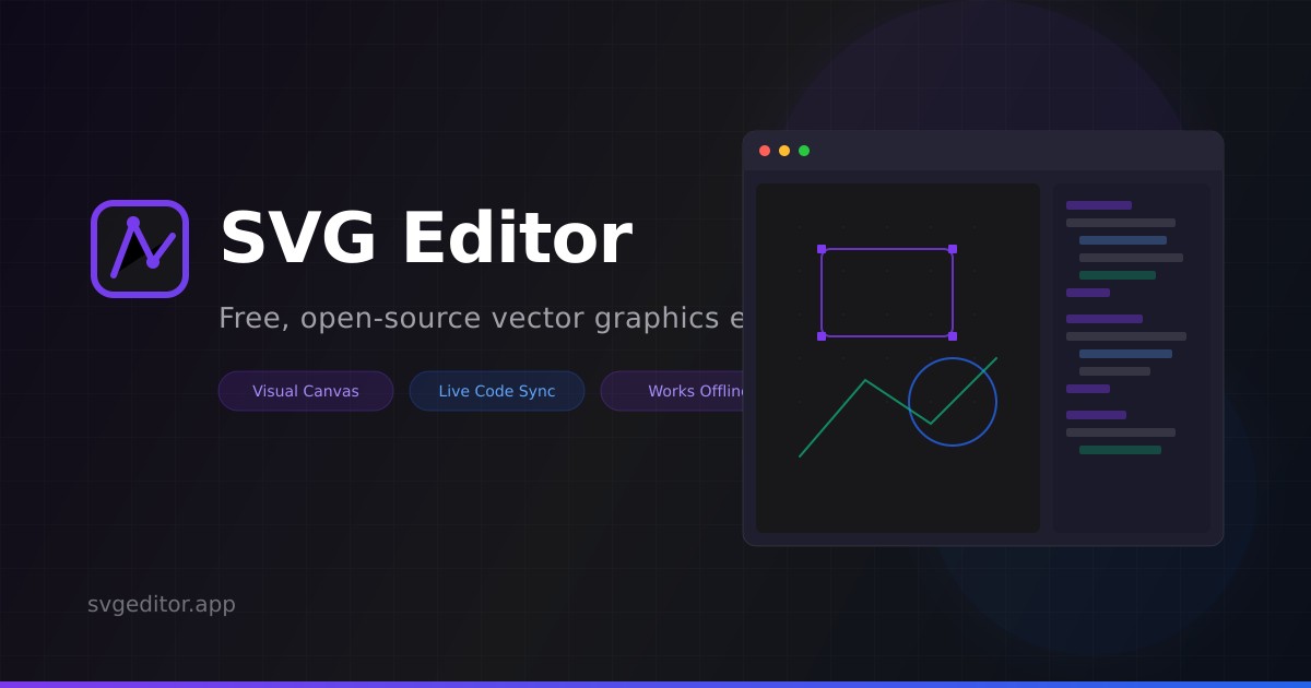 Free SVG File Editor Online — Edit, Create & Export SVG Images | No Sign-Up
